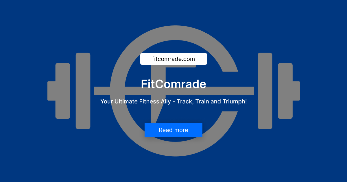 FitComrade | Your Personal Fitness Assistant with AI